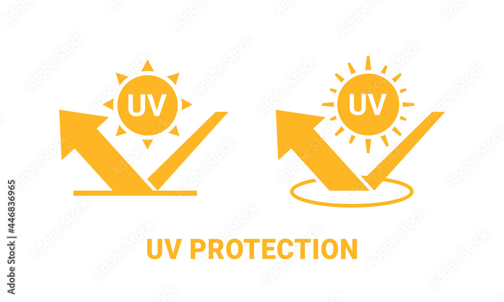 UV protection.UV radiation icon. Isolated on white background ...