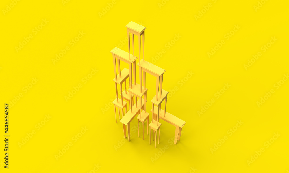 The pattern of the tables are pointed at each other. The pyramid of ...