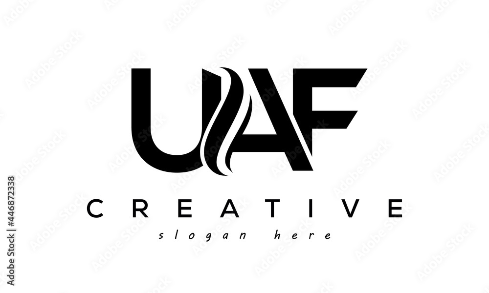 Letter UAF creative logo design vector Stock Vector | Adobe Stock