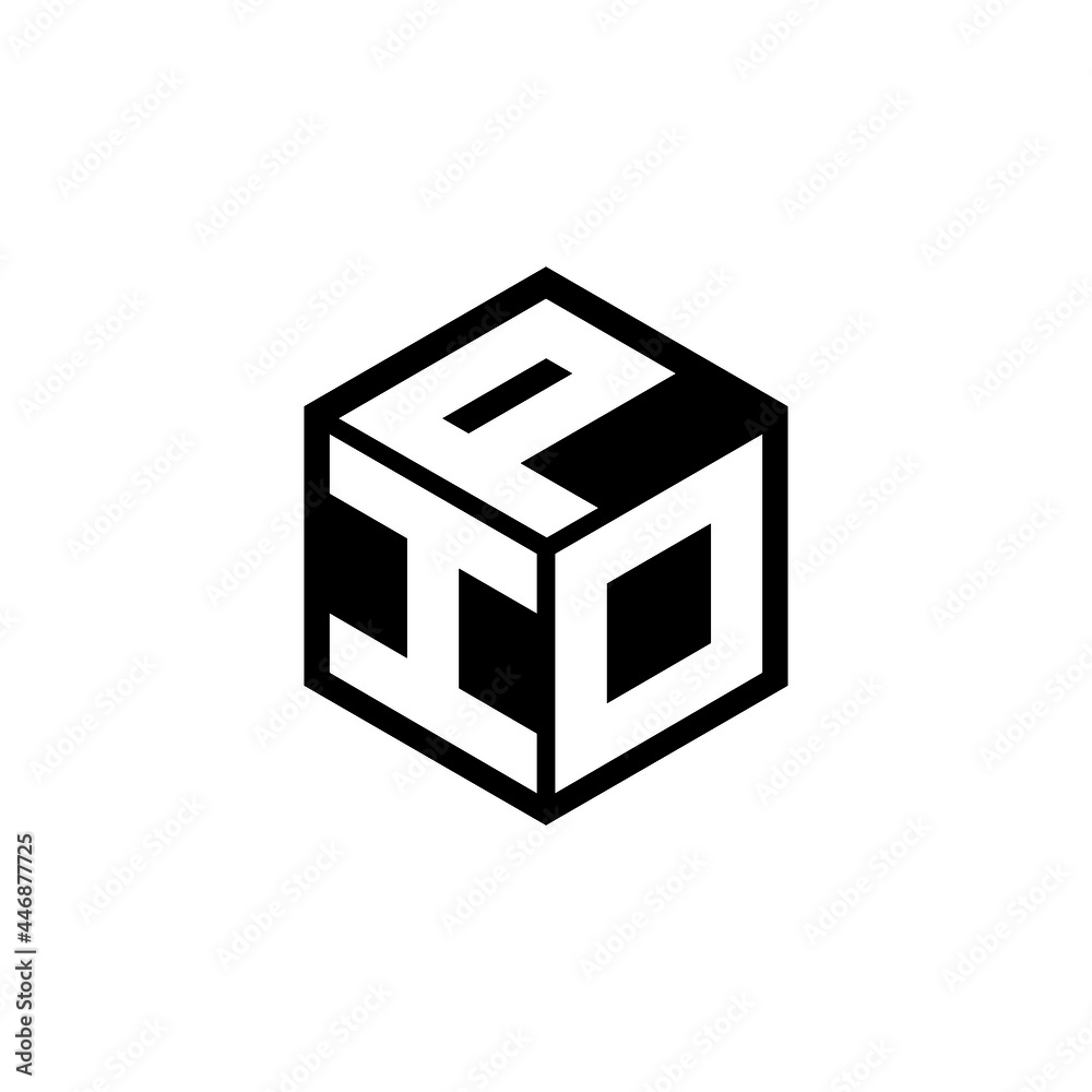 IDP letter logo design with white background in illustrator, cube logo ...