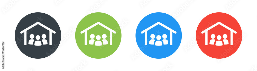 Flatshare, roommates, living together icon vector illustration ...