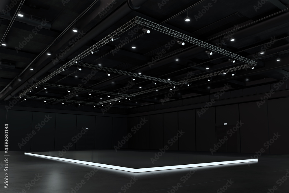 Exhibition stand for mockup and Corporate identity,Display design.Empty ...