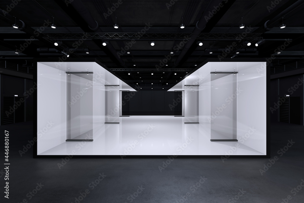 Exhibition stand for mockup and Corporate identity,Display design.Empty ...