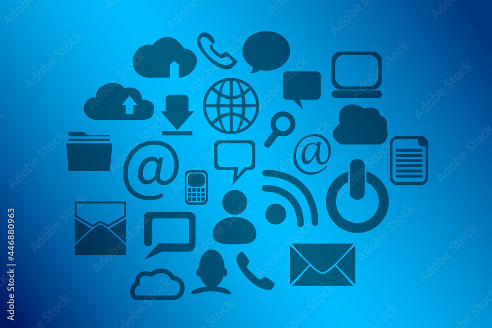 Wallpaper in the style of business with various signs. Stock Vector ...