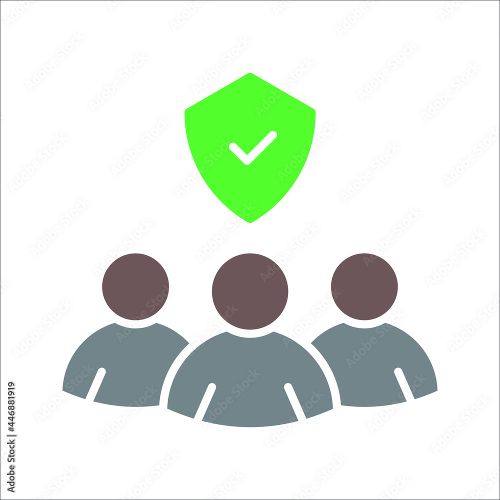 Employees Protection icon. An inclusive workplace. vector illustration ...