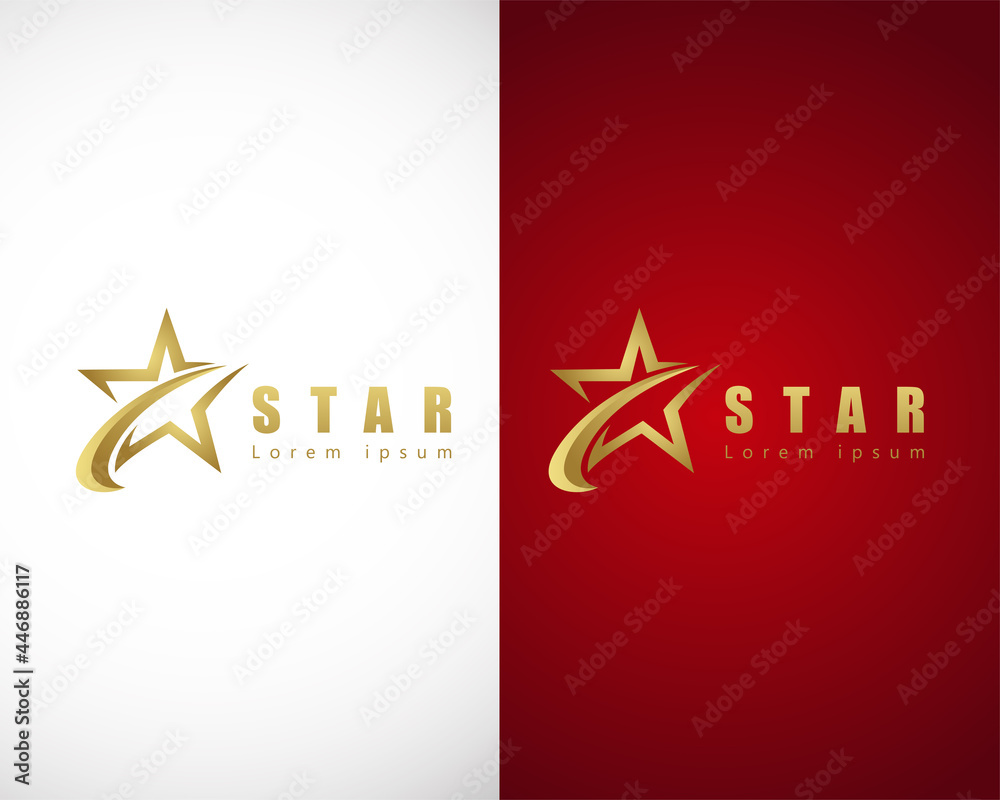 gold star logo sign symbol business emblem brand design template Stock ...