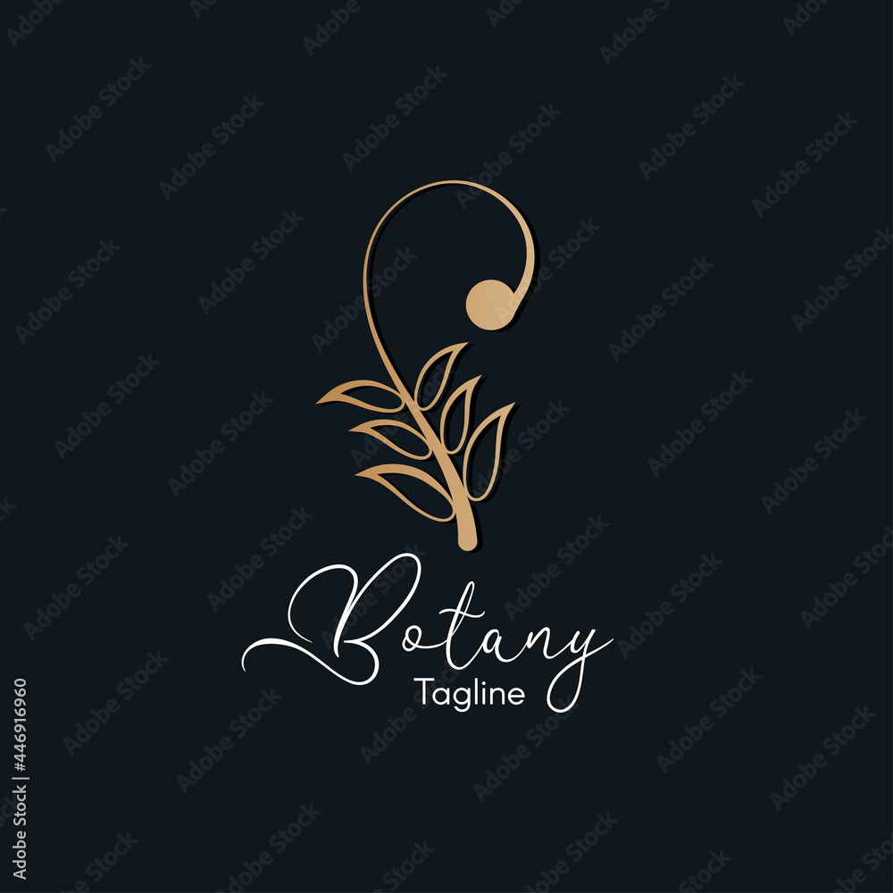 Botanical logos luxury royal emblems design templates flowers minimal ...