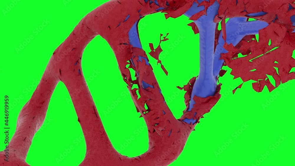Replacement of the abstract double helix DNA strand. Concept of gene ...