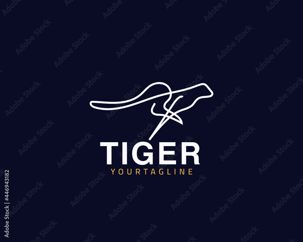 Cool one line Cheetah logo design and unique animal concept, can be ...