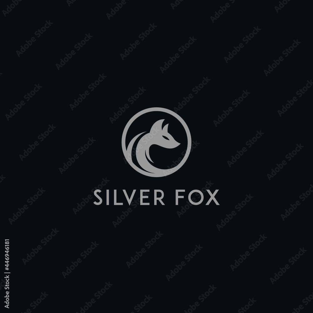 Silver Fox Logo Stock Vector | Adobe Stock