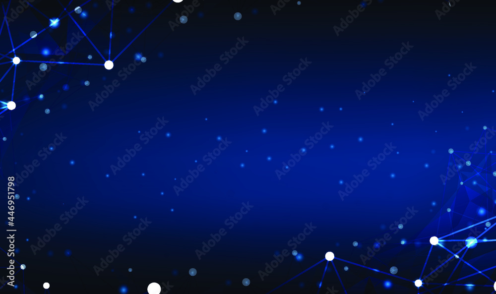 polygon technology on dark blue gradient background Vector design ...