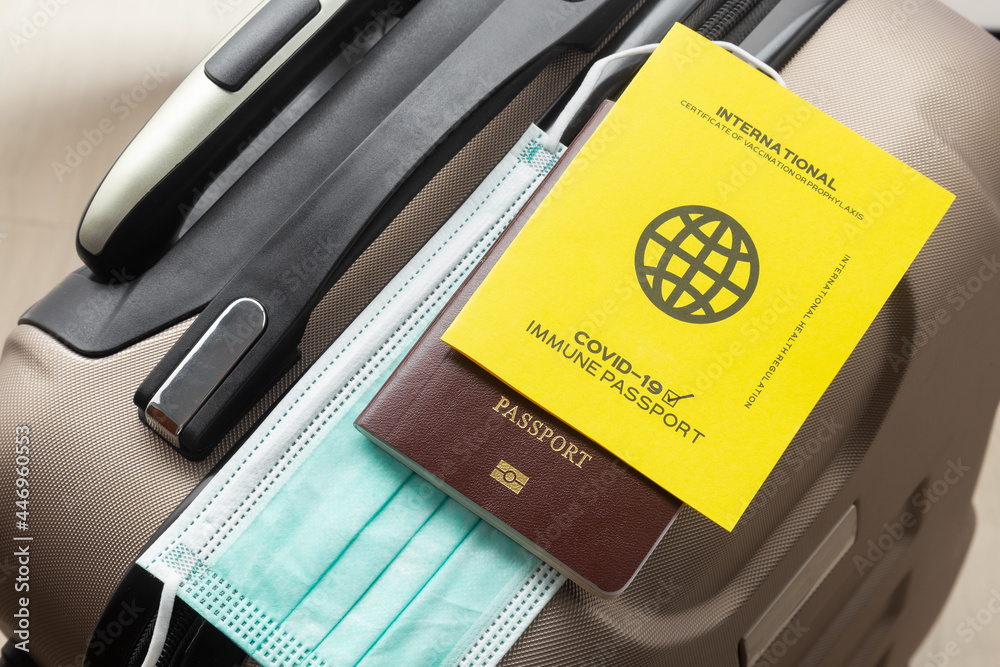 Vaccine passports as proof that the holder has been vaccinated against ...