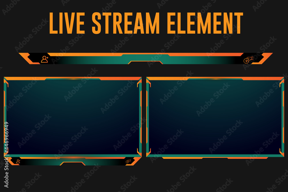 Gaming Live stream Overlay, facecam, alert element for live gamer ...