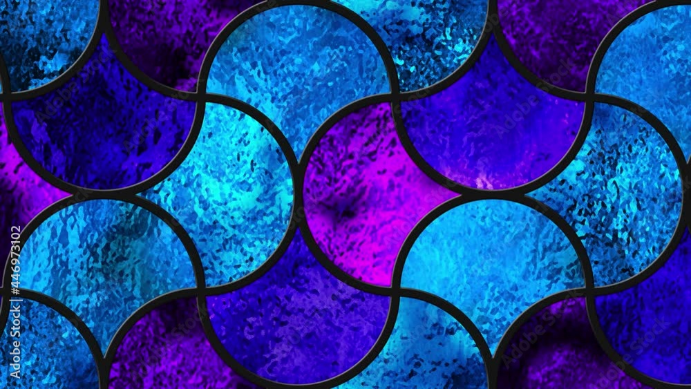 Stained glass window. Transparency. Animated modern looping stained ...