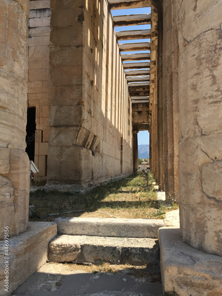 The Temple of Hephaestus or Hephaisteion, a well-preserved Greek temple ...