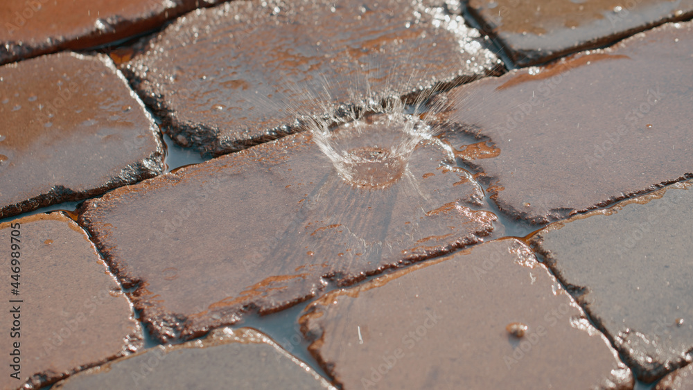 closeup, water, natural, rain drops, raining, puddle of water, puddle ...