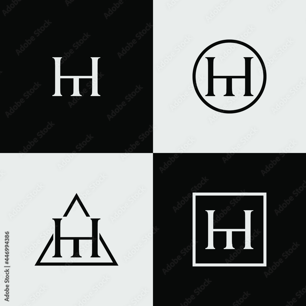 H and M letter logo design Stock Vector | Adobe Stock