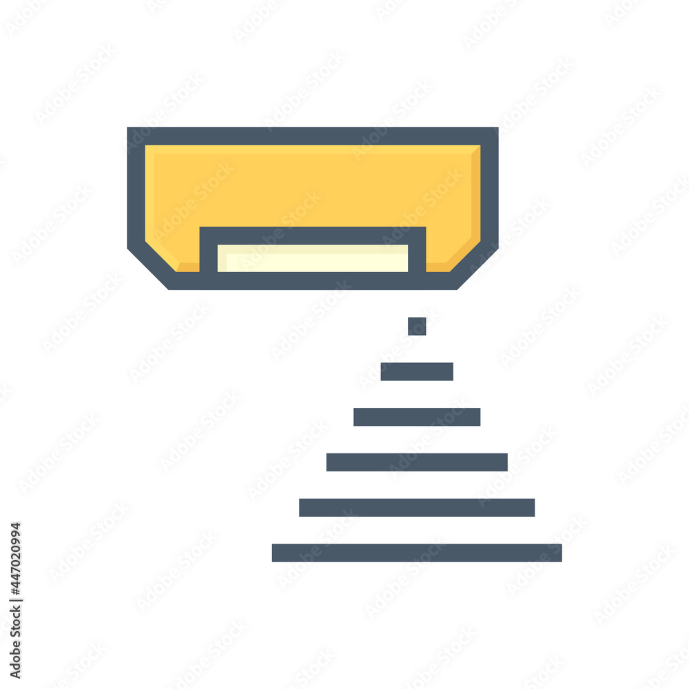 Vektorová grafika „Human sensor detector of air conditioner vector icon ...