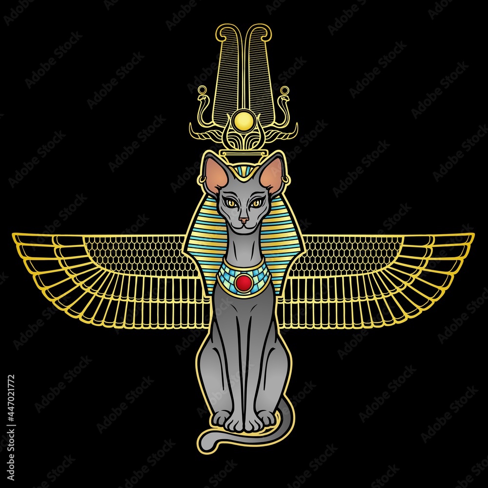 Bastet Egyptian Cat Goddess Symbol