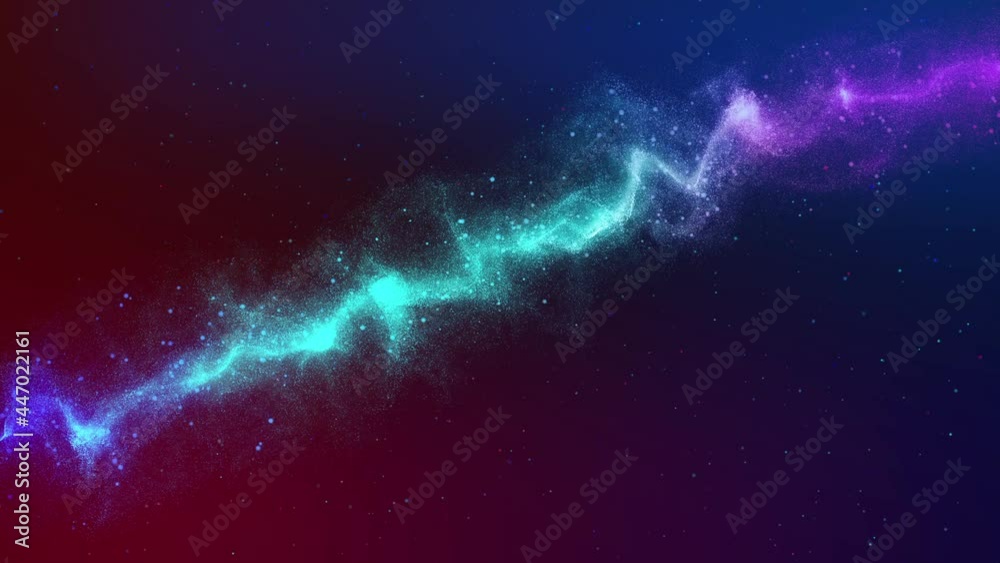 nebula effect in a 3D space background, blue purple stars footage ...