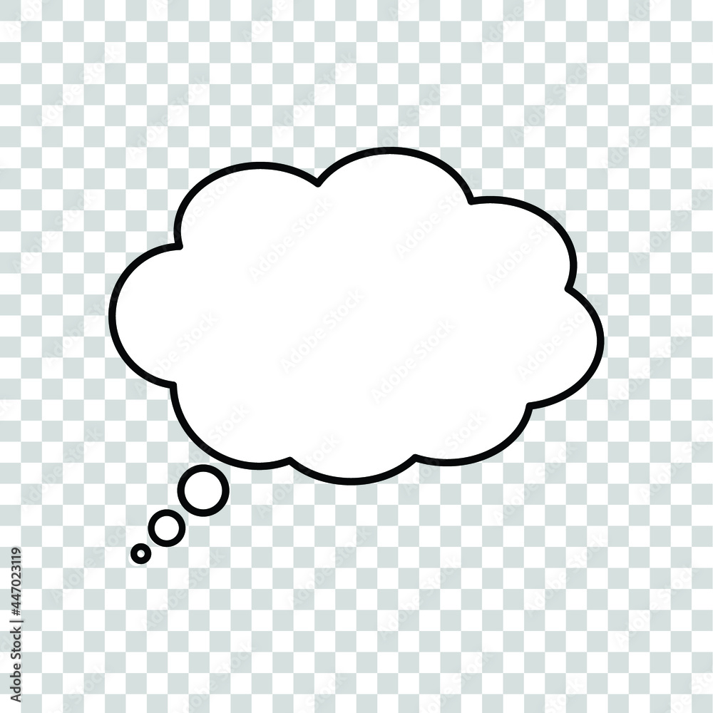 Think bubble isolated. Trendy think bubble in flat style. Modern ...