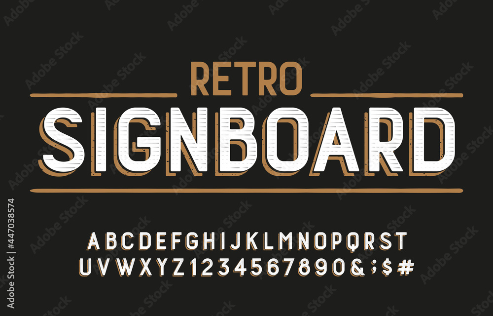 Photo Retro Signboard alphabet font, epifantsev | Posters, tableaux et ...