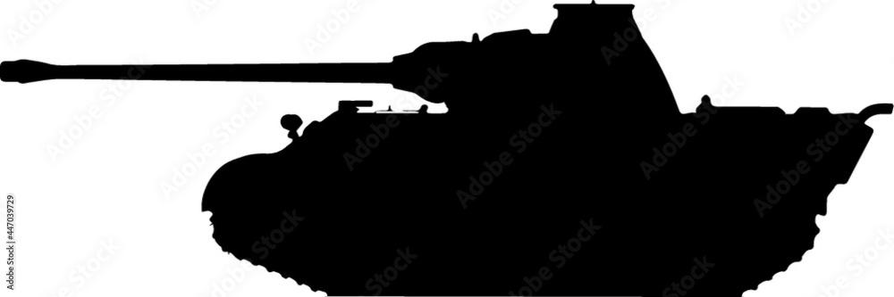 silhouette of a German tank panther ww2 Stock Vector | Adobe Stock