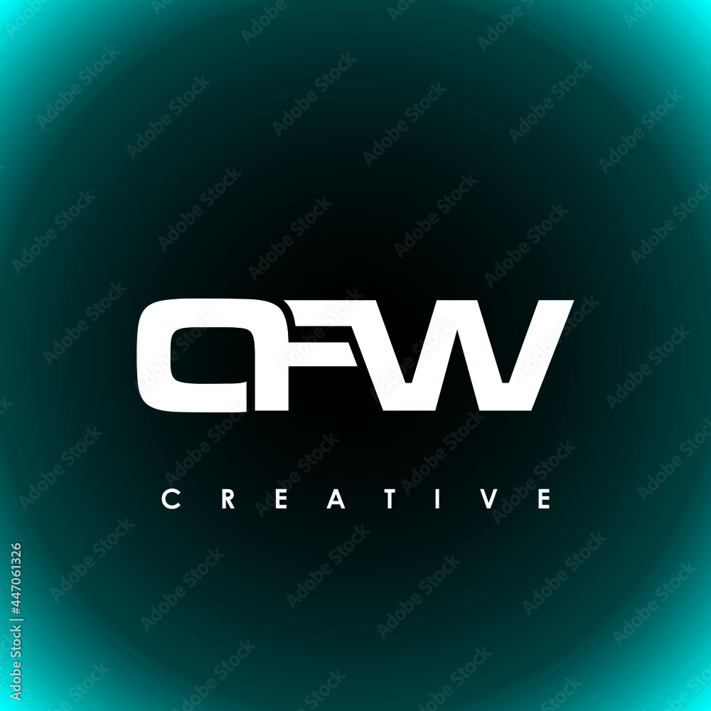 OFW Letter Initial Logo Design Template Vector Illustration Stock ...