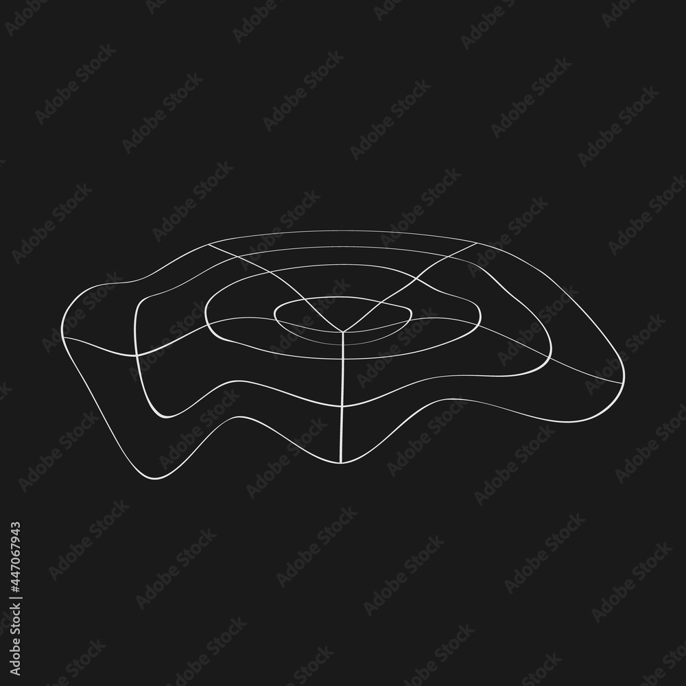 Retrofuturistic perspective polar grid with liquid distortion. Digital ... Retrofuturistic perspective polar grid with liquid distortion. Digital ...