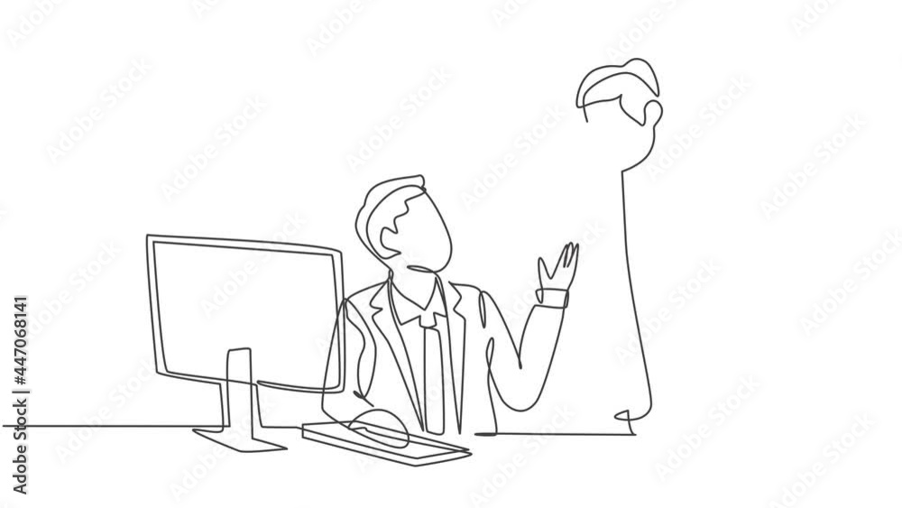 Self drawing animation of one single line draw manager take a talk to ...