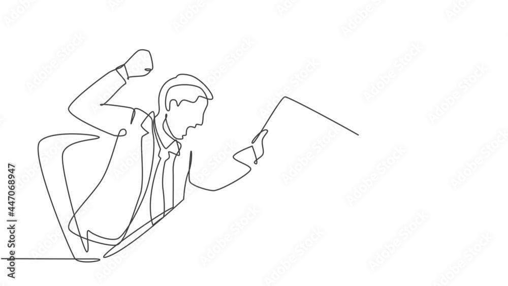 Self drawing animation of single continuous line draw frustrated ...