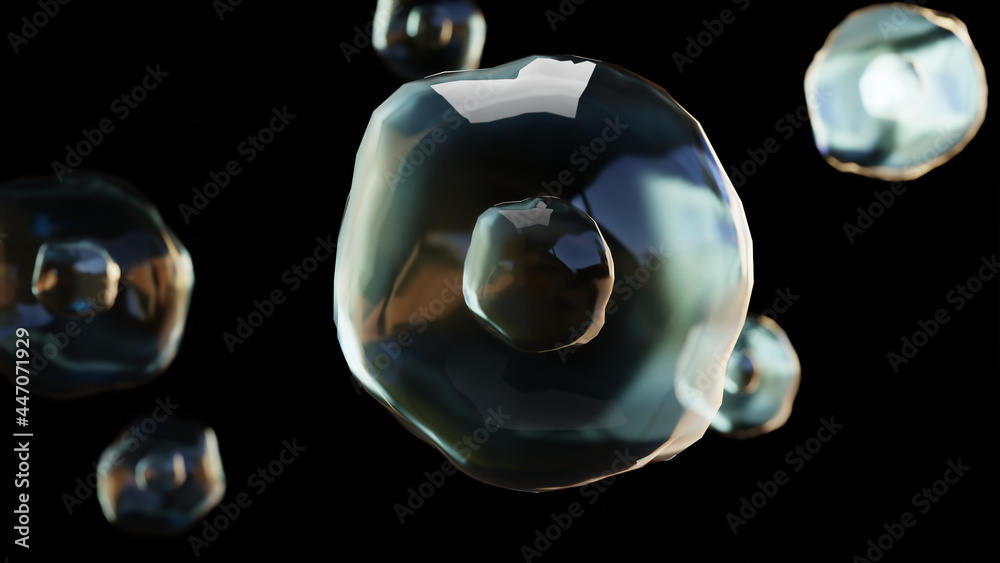 3d illustration of Hemocytoblast, producing red blood cell, blood cell ...