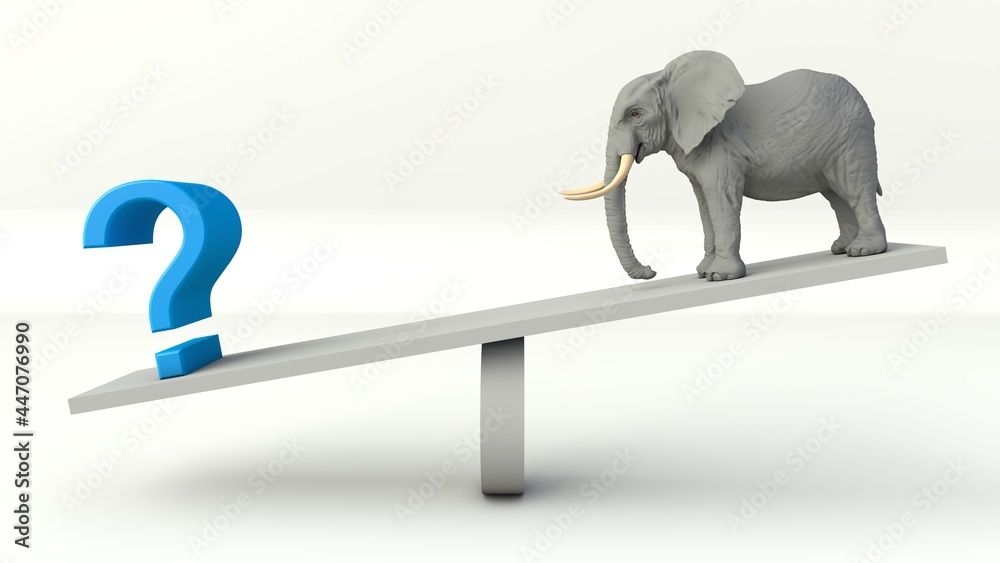 Ilustração do Stock: 3D illustration of Balance Concept of the question ...