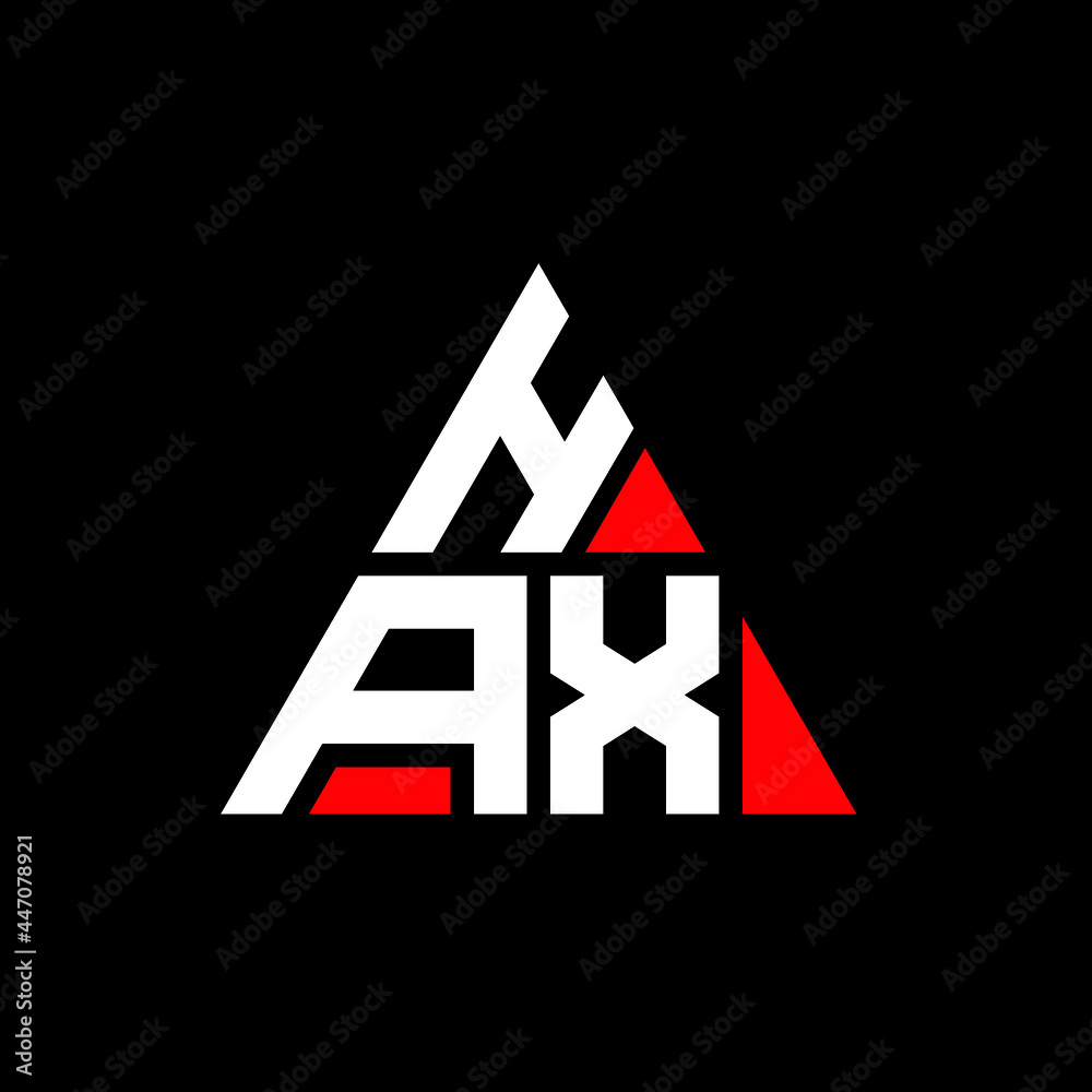 HAX triangle letter logo design with triangle shape. HAX triangle logo ...