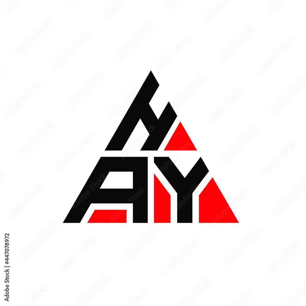 HAY triangle letter logo design with triangle shape. HAY triangle logo ...
