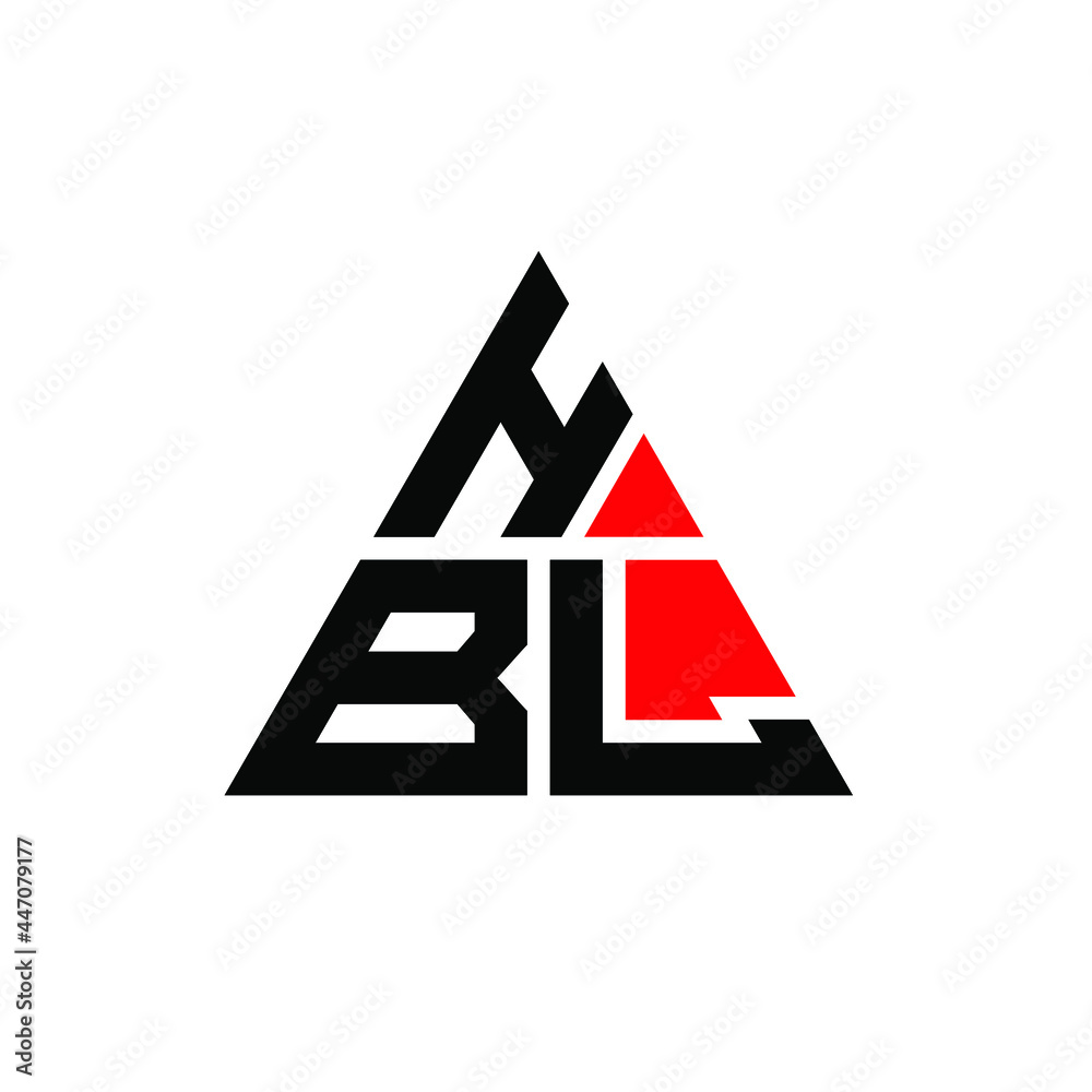HBL triangle letter logo design with triangle shape. HBL triangle logo ...