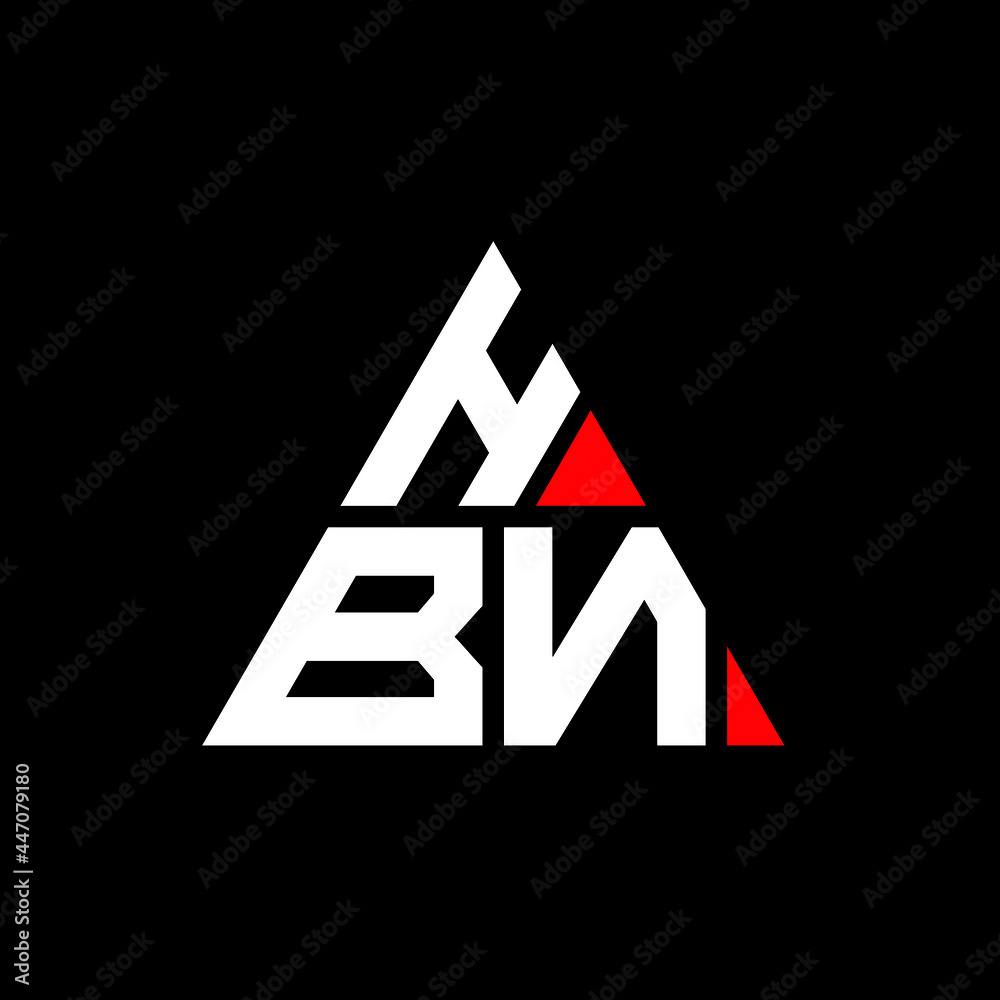HBN triangle letter logo design with triangle shape. HBN triangle logo ...