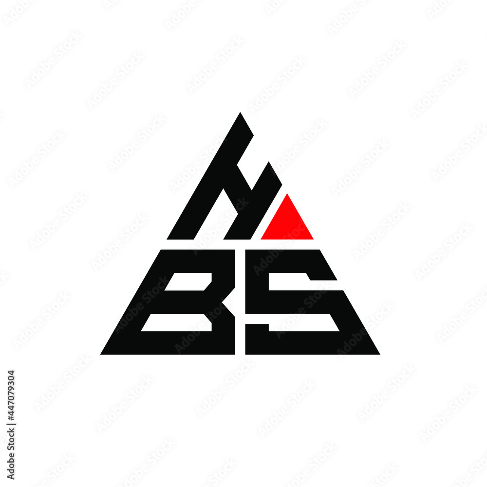 HBS triangle letter logo design with triangle shape. HBS triangle logo ...