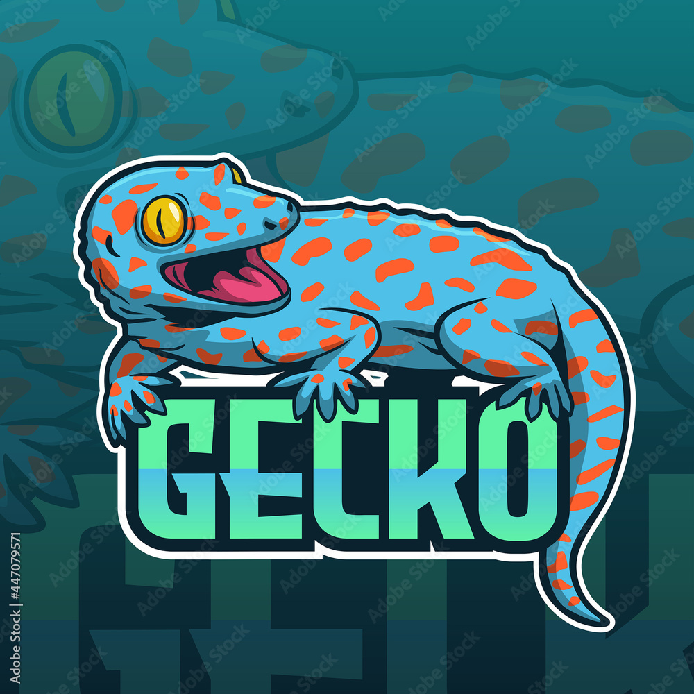 Vector Art for Gaming Squad Logo, Gekko Gecko Mascot, Tokay Gecko Stock ...