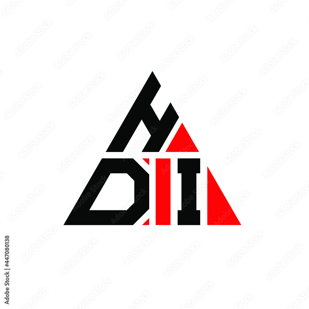 HDI triangle letter logo design with triangle shape. HDI triangle logo ...