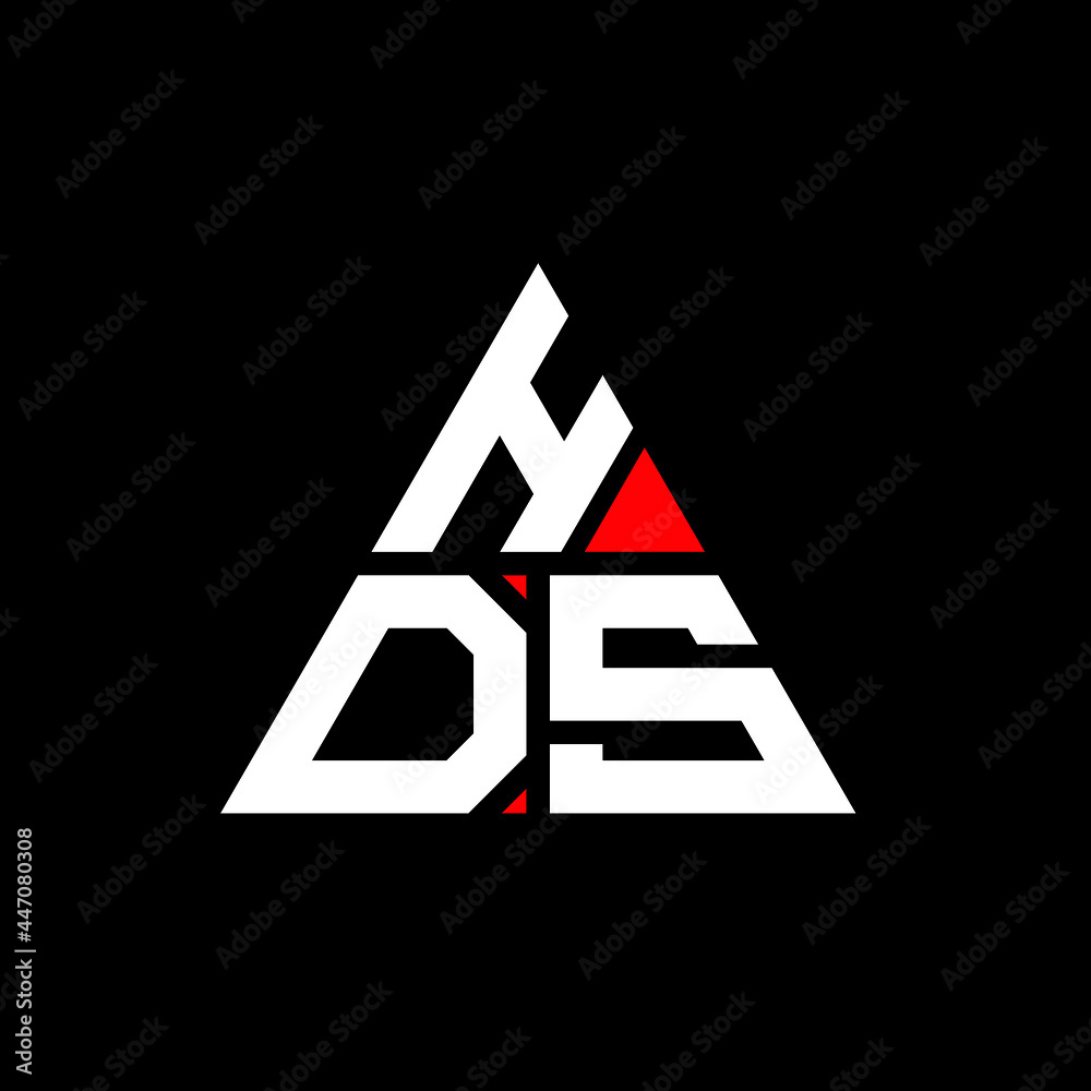 HDS triangle letter logo design with triangle shape. HDS triangle logo ...