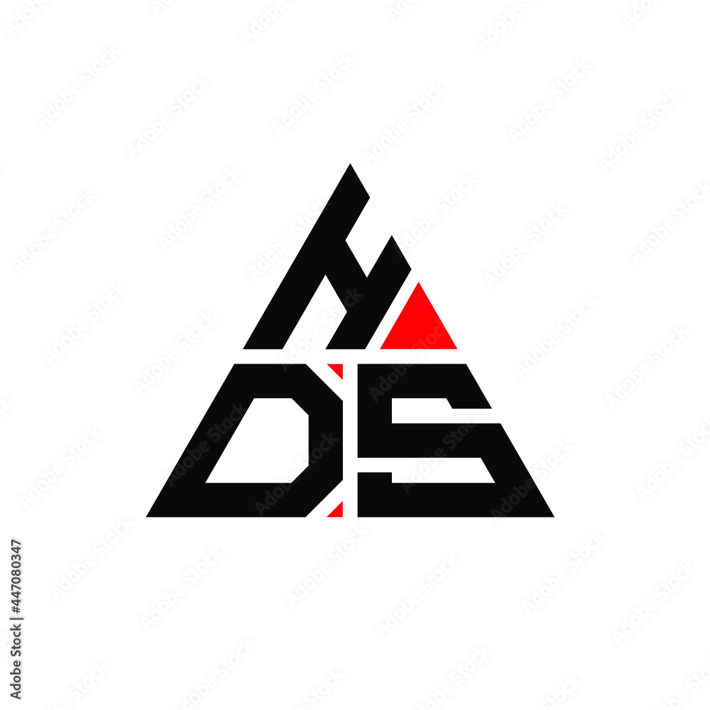 HDS triangle letter logo design with triangle shape. HDS triangle logo ...
