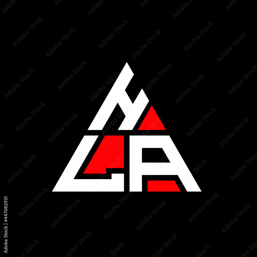 HLA triangle letter logo design with triangle shape. HLA triangle logo ...