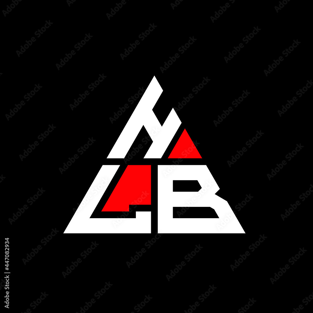 HLB triangle letter logo design with triangle shape. HLB triangle logo ...