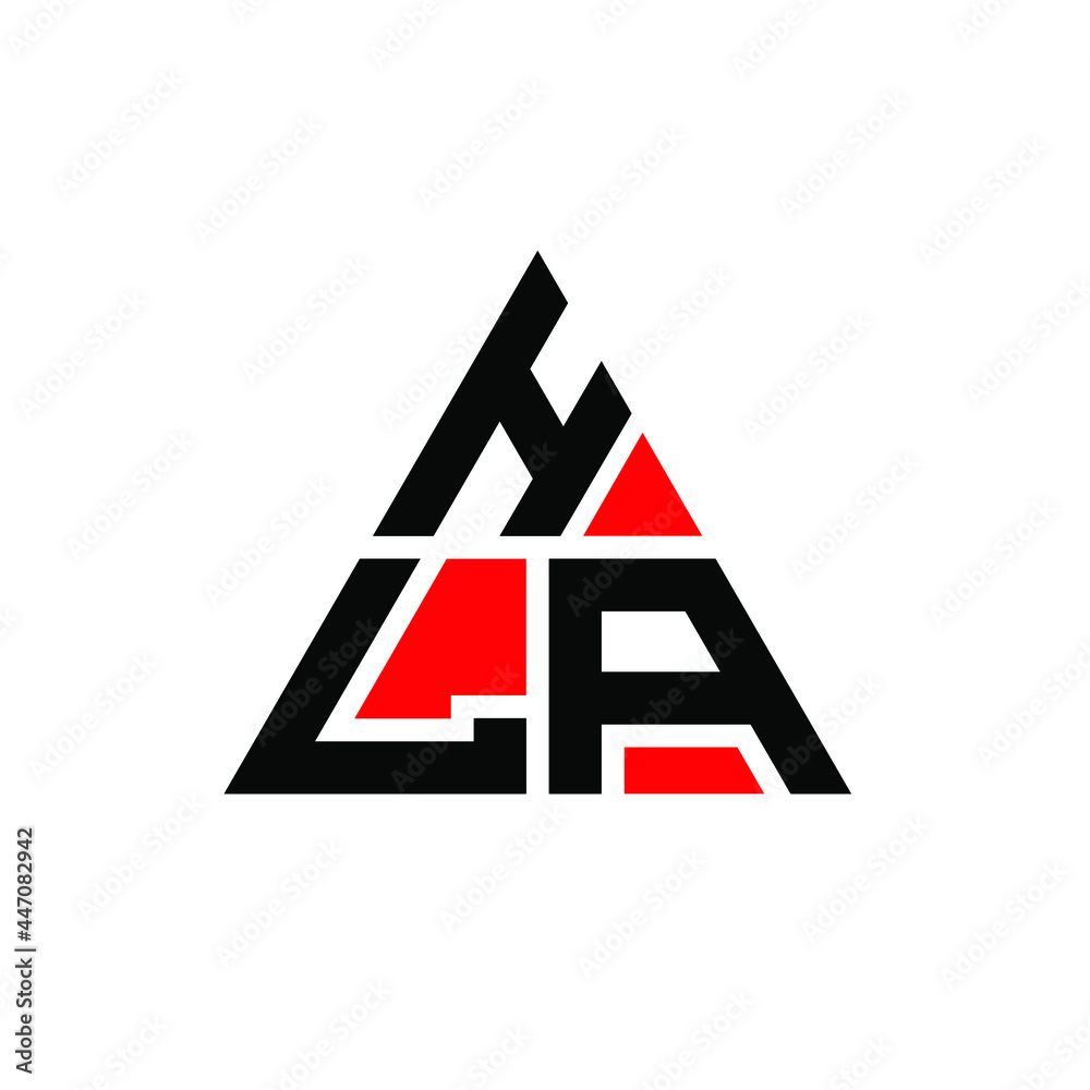 HLA triangle letter logo design with triangle shape. HLA triangle logo ...
