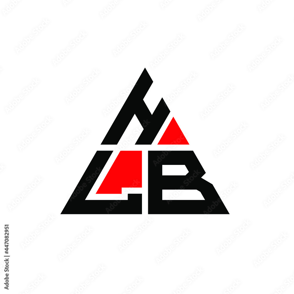 HLB triangle letter logo design with triangle shape. HLB triangle logo ...