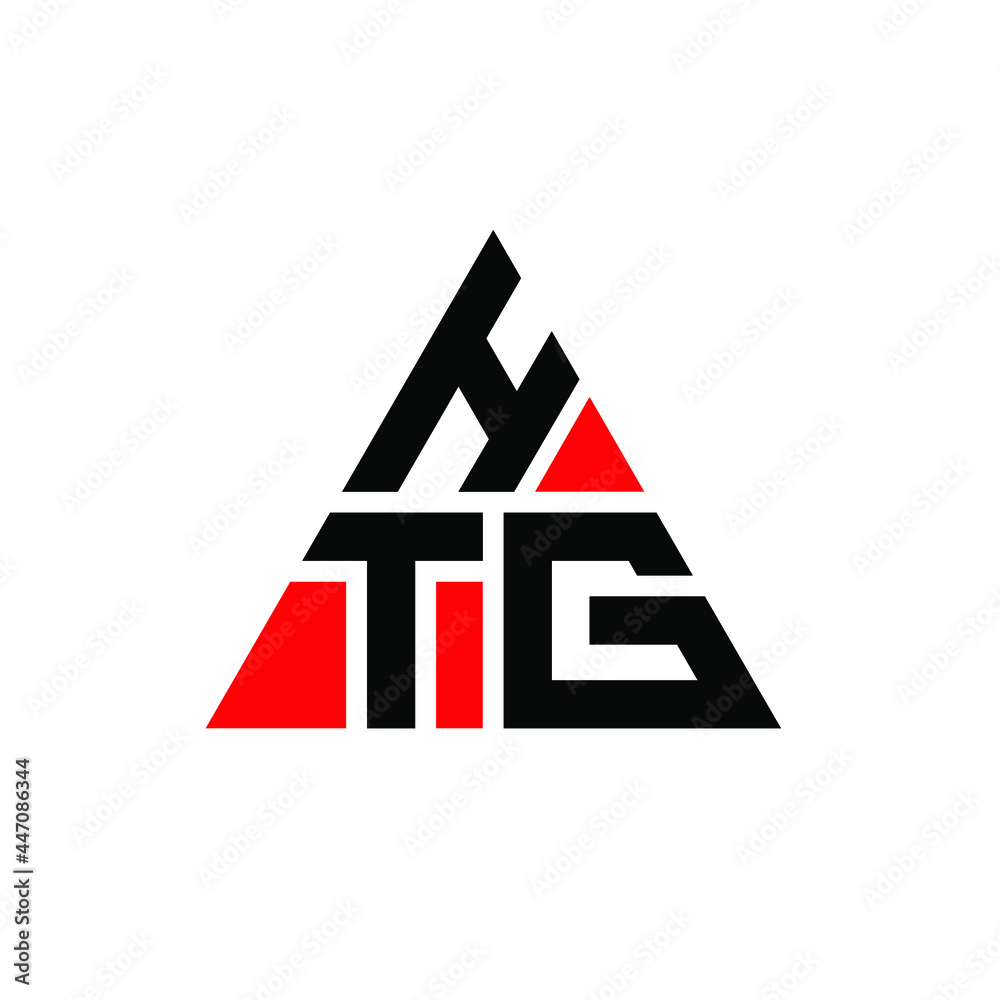 HTG triangle letter logo design with triangle shape. HTG triangle logo ...