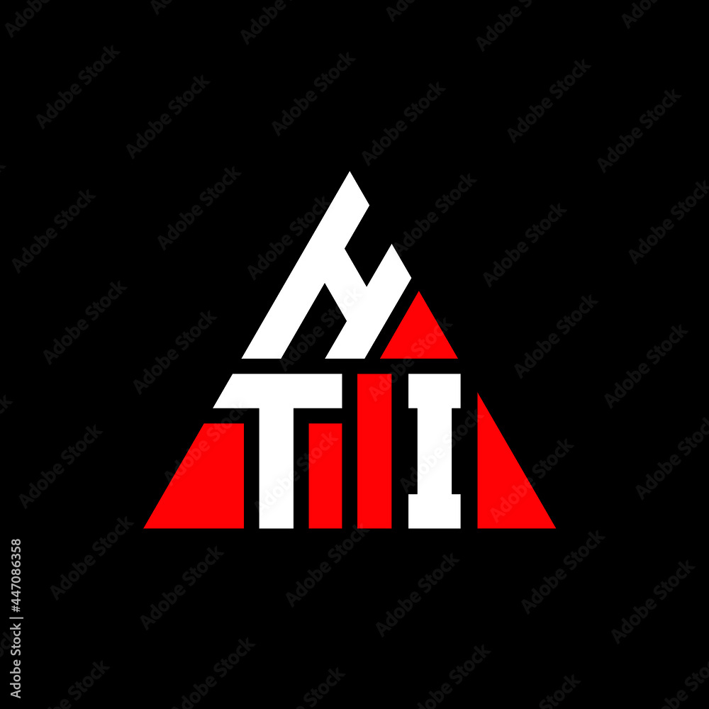 HTI triangle letter logo design with triangle shape. HTI triangle logo ...