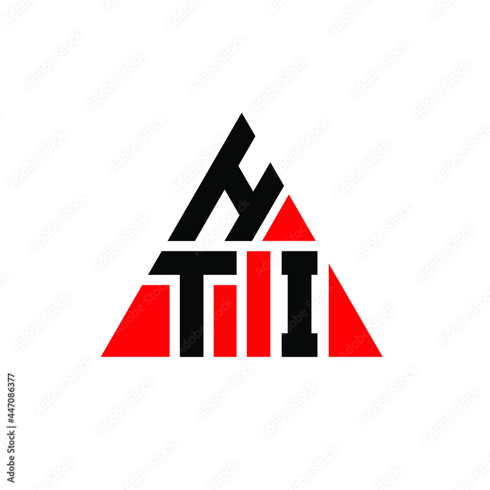 HTI triangle letter logo design with triangle shape. HTI triangle logo ...