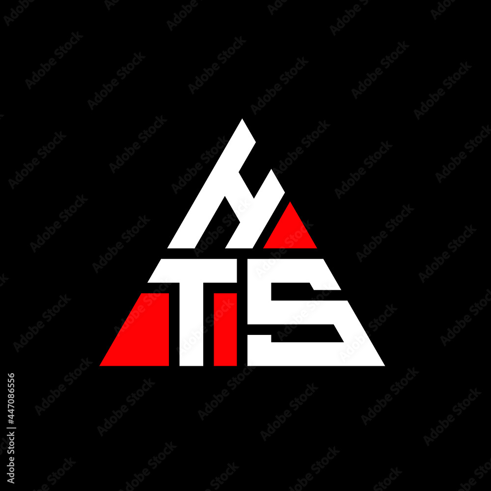 HTS triangle letter logo design with triangle shape. HTS triangle logo ...